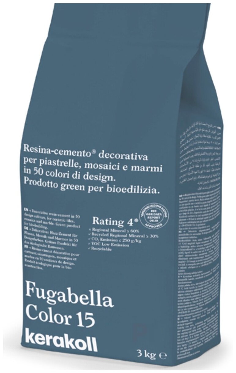 Kerakoll Fugabella Color 15 затирка для швов полимерцементная (50 оттенков) 3 кг.