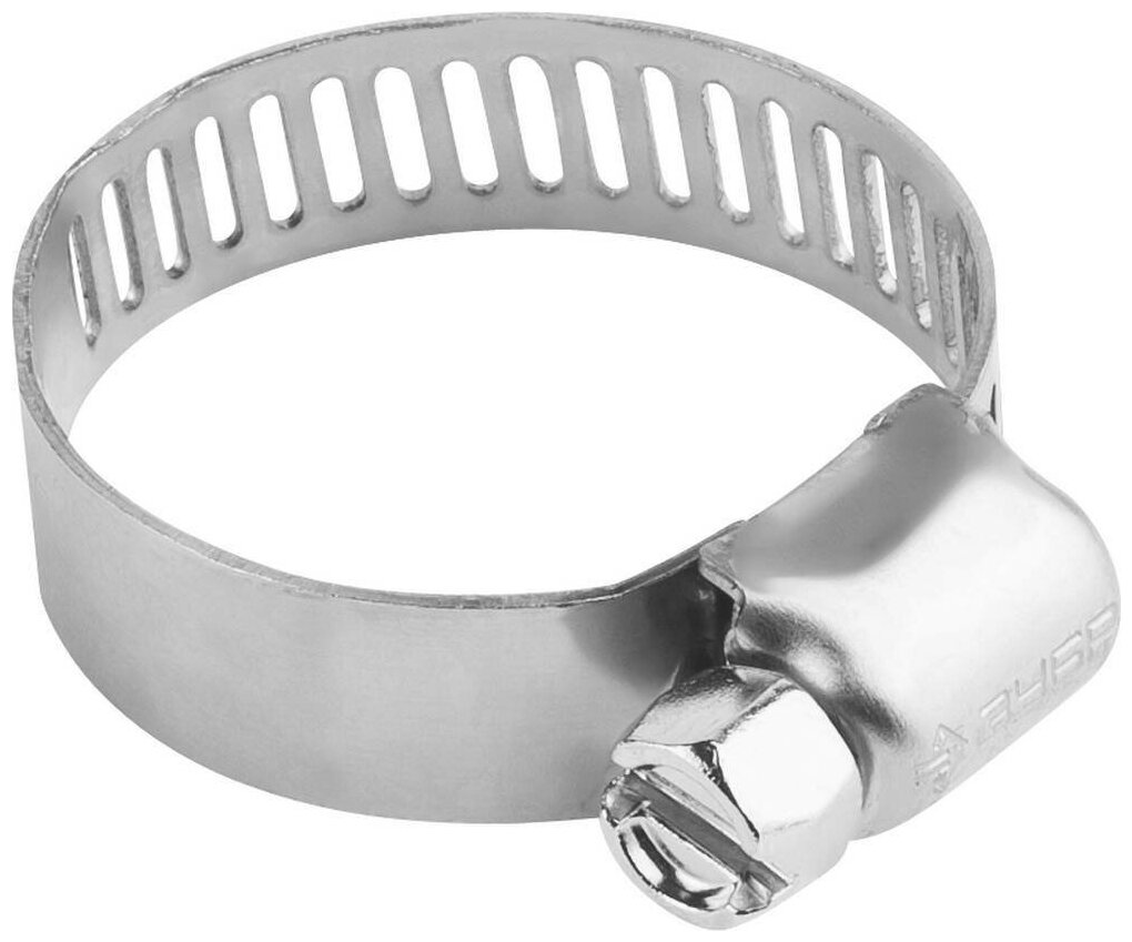 Хомуты из нержавеющей стали просечная лента 8 мм 8-13 мм 200 шт Зубр эксперт 37811-08-13-200