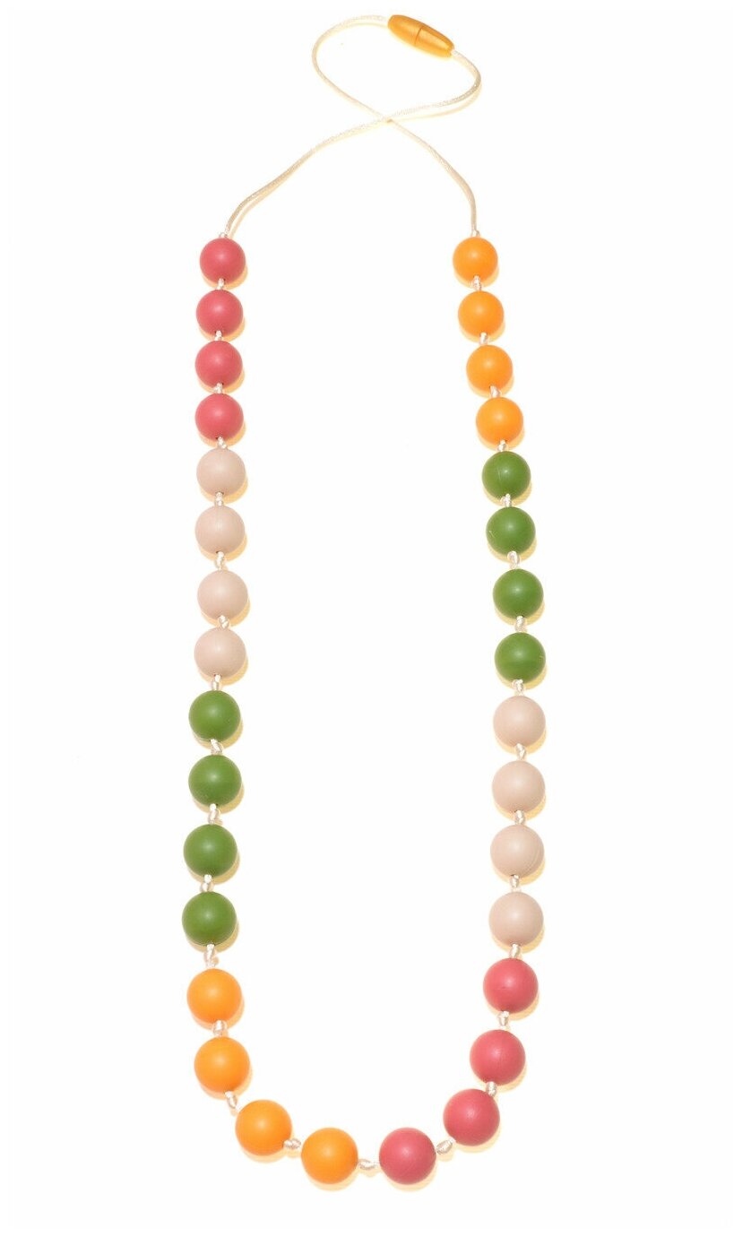 Грызунок прорезыватель для зубов детский - Слингобусы из пищевого силикона , силиконовые бусы прорезыватели , "Равновесие Манго Квартет", 01011023