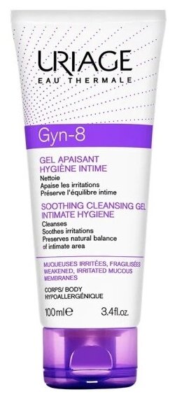 Гель для интимной гигиены Uriage GYN-8 успокаивающий, 100 мл