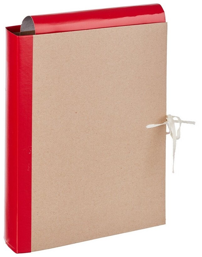 Папка архивная на 4-х завязках Attache А4 50 мм крафт-бумага/бумвинил до 500 л складная 54818