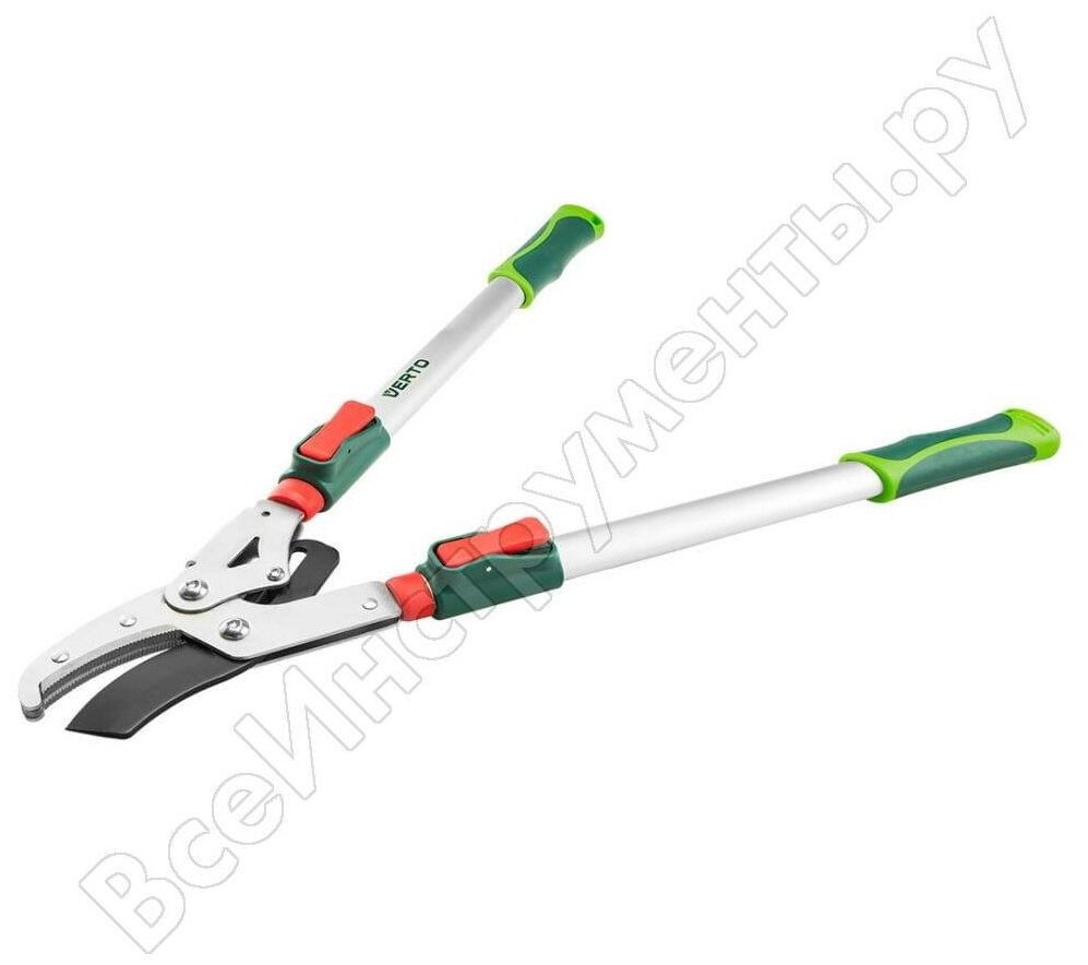 Сучкорез 670 мм (контактный, телескопические рукоятки) VERTO 15G259, 670 мм