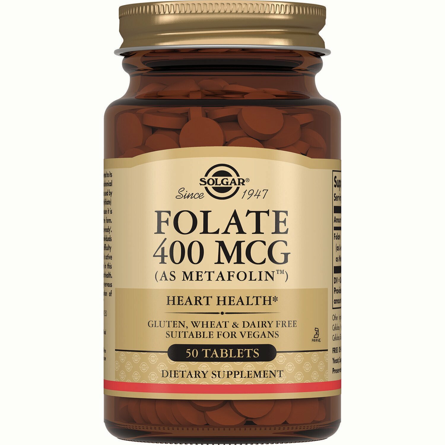 Солгар фолат 400 мкг метафолин 50 шт. таблетки массой 250 мг