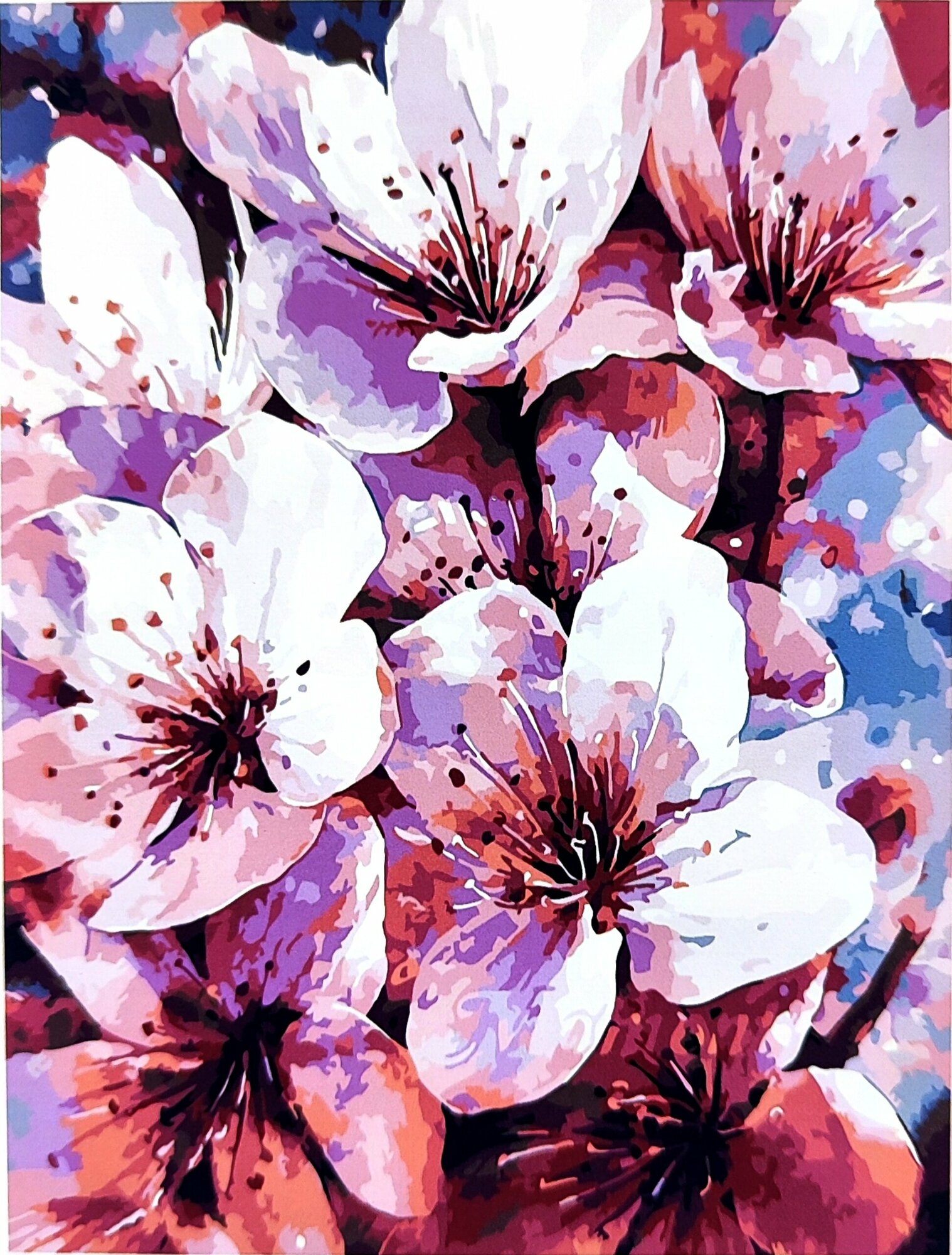 Картина по номерам Paintboy "Весенний букет маков", 40 см x 50 см, холст на подрамнике