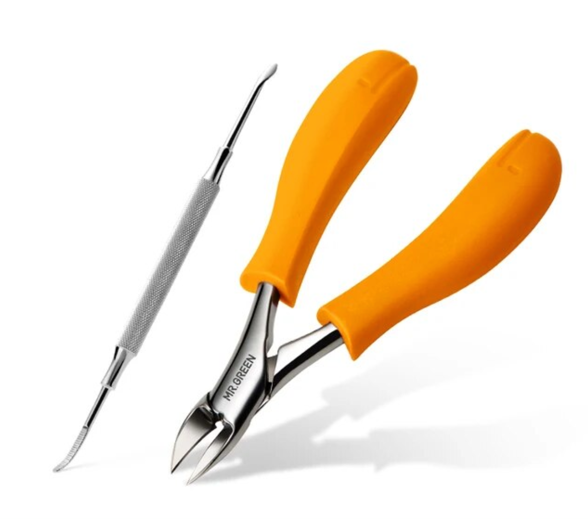 Набор инструмента для миникюра MR.GREEN 1033plus, кусачки оранжевый, инструмент для кутикулы. Маникюр, педикюр.