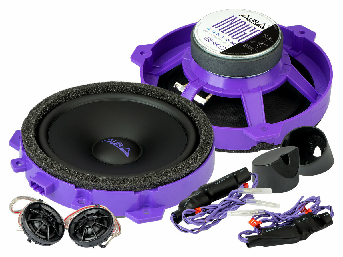Автоакустика Aura "INDIGO-6HKC, компонентная, диапазон частот 40-20000Гц