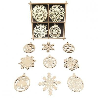 Набор для раскрашивания Шары и снежинки - ёлочные игрушки, 20 деталей