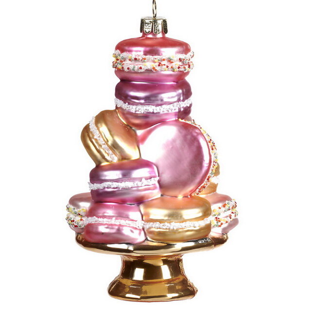 Стеклянная елочная игрушка Пирожное Macaron de Giuseppe - Maison du Sucre 14 см, подвеска, Goodwill (Гудвилл), YA92535