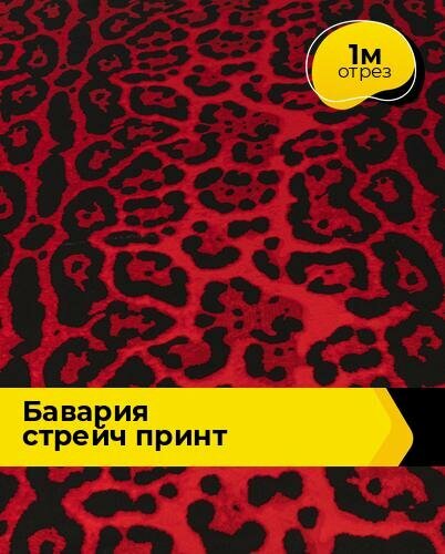 Ткань для шитья и рукоделия "Бавария" стрейч принт, отрез 1 м * 148 см, цвет мультиколор