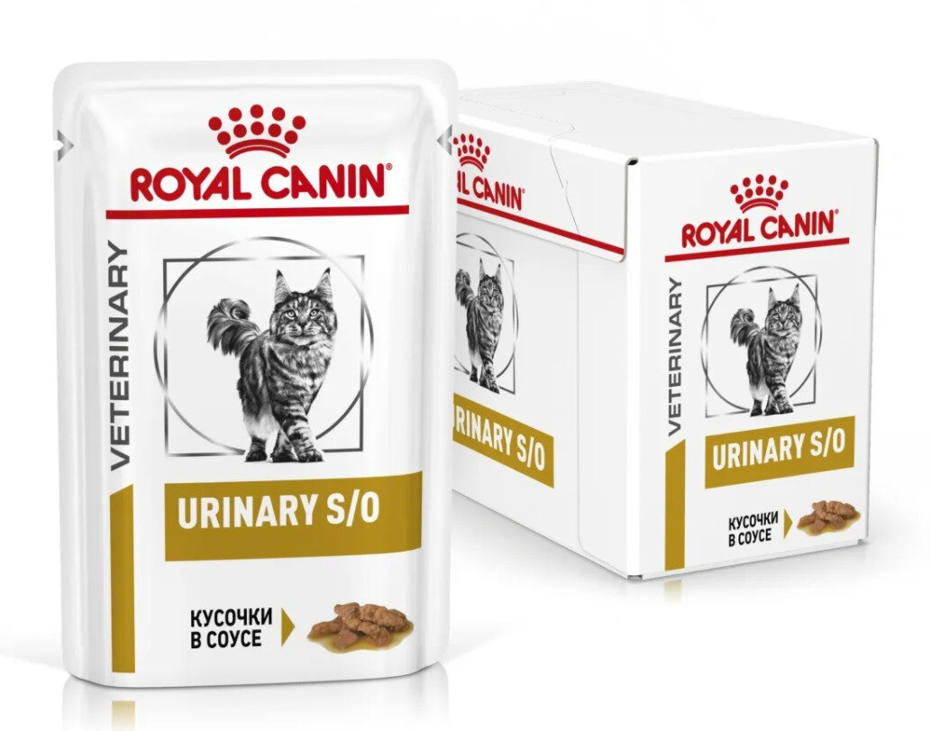 Влажный ветеринарный корм Royal Canin Urinary S/O для кошек при проблемах мочевыводящих путей, 85гр
