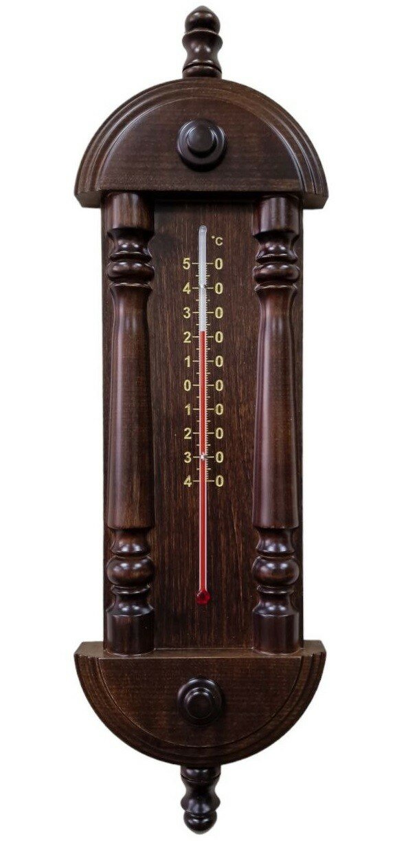 Термометр настенный из массива дерева "Классика" h.39см