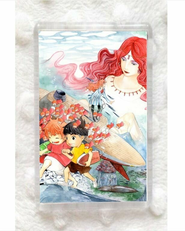 Магнит акриловый Рыбка Поньо на Утёсе №8