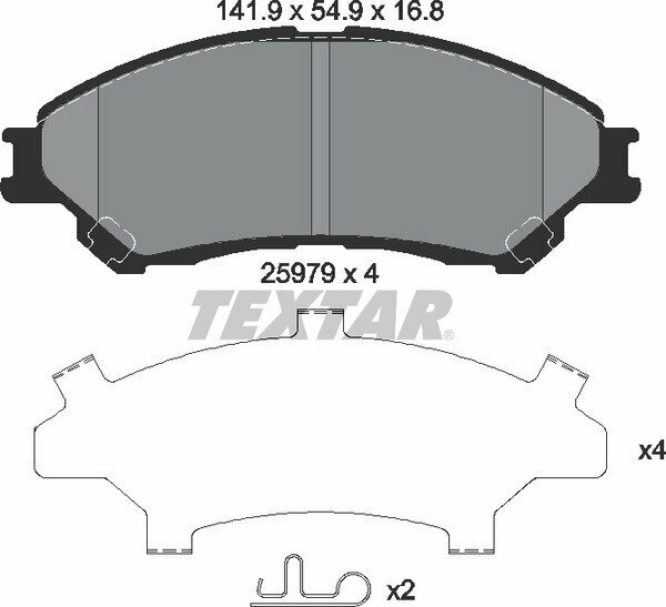Колодки передние SUZUKI SX4 II S-Cross 13-- Vitara III 15-- Alivio TEXTAR 2597901