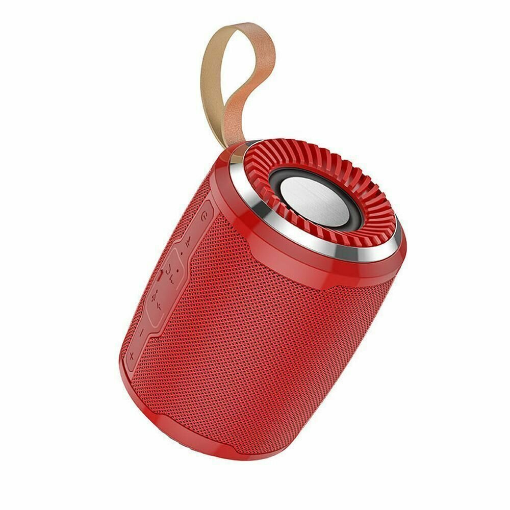 Портативная колонка Hoco BS39 Cool Freedom, 1200мАч, динамик 3Вт, BT 5.0, AUX, TWS, FM, MicroSD, USB, IPX5, красный