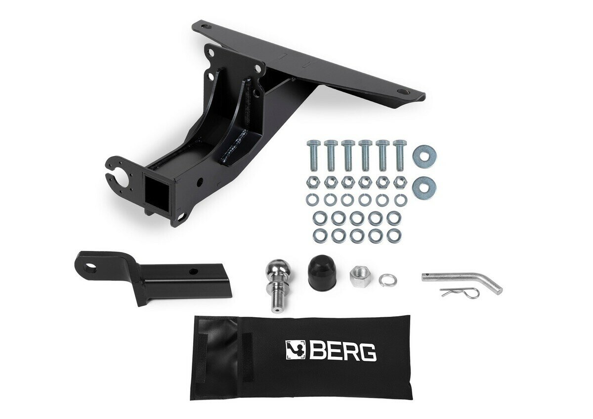 Фаркоп с унив. электрикой под квадрат для УАЗ Patriot 2005-2016 2016-н. в, шар E, 1500/75 кг, F.6311.002, Berg (паспорт, сертификат)