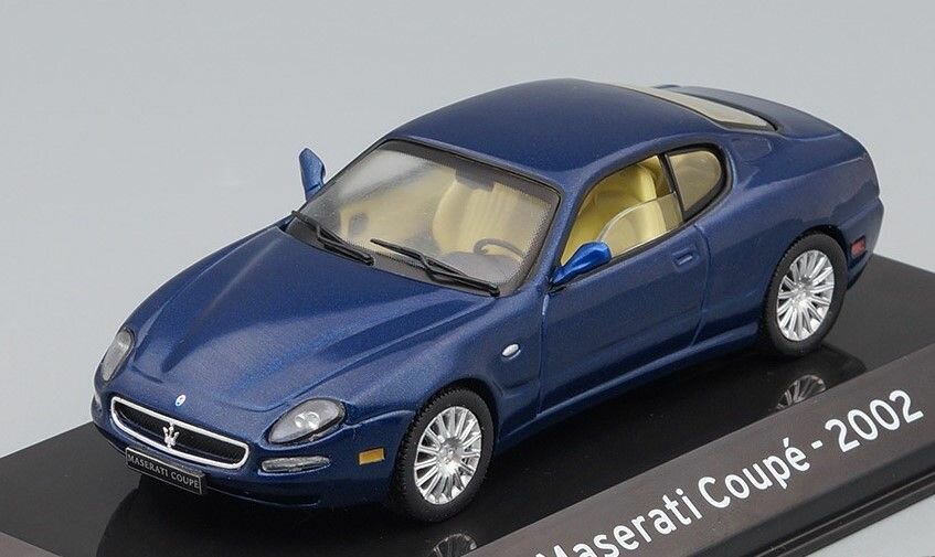 MASERATI Coupe (2002) - Con Vetrina - With Showcase, Blue, масштабная модель автомобиля коллекционная