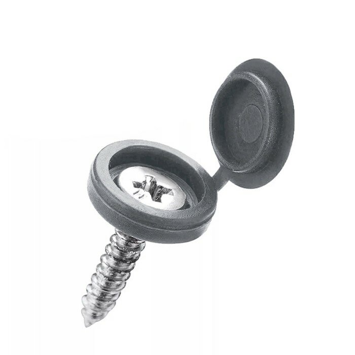 Декоративный колпачок для саморезов, серый, набор 100 шт.