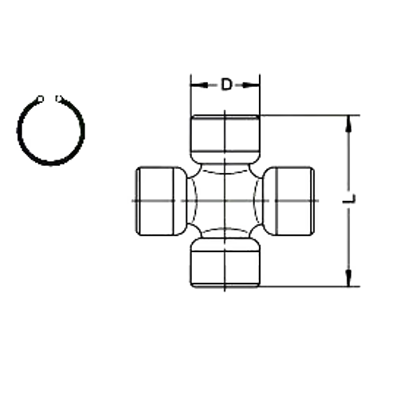LOBRO U110 (U110) крестовина карданной передачи 26.97x74.61 - ford: transit, fiat: / ford: / Renault (Рено) : / talbot: