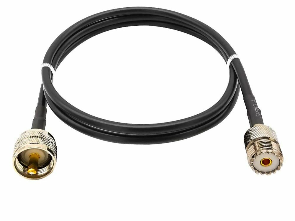 Кабельная сборка 5D-FB UHF-male - UHF-female, 10 метров (UHF-male (PL259) - UHF-female (SO239)
