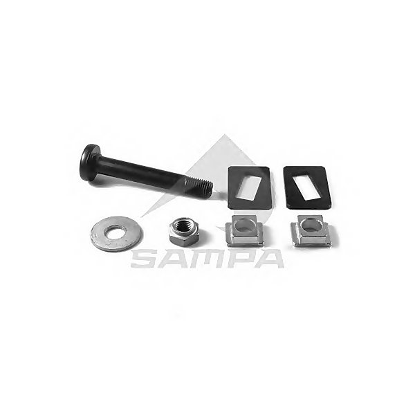 SAMPA 070.582 (0585700090 / 070582_SA) р / к пальца рессоры m30x202 / 3.5 пластины, палец, шайба, гайка\bpw