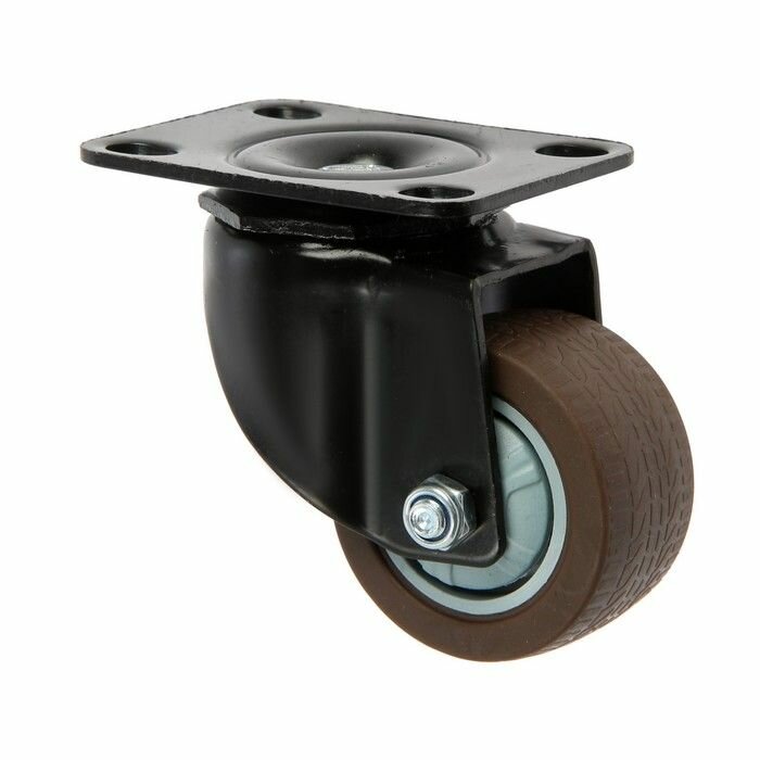 Колесо мебельное CAPPIO d 50, на площадке, поворотное, покрытие TPR
