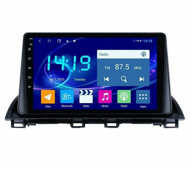 Автомагнитола с рамкой 2 din 9 дюймов для Mazda 3 BM 2013-2019 / Android 2Gb+32Gb / GPS / Bluetooth / Wi-Fi / FM-радио