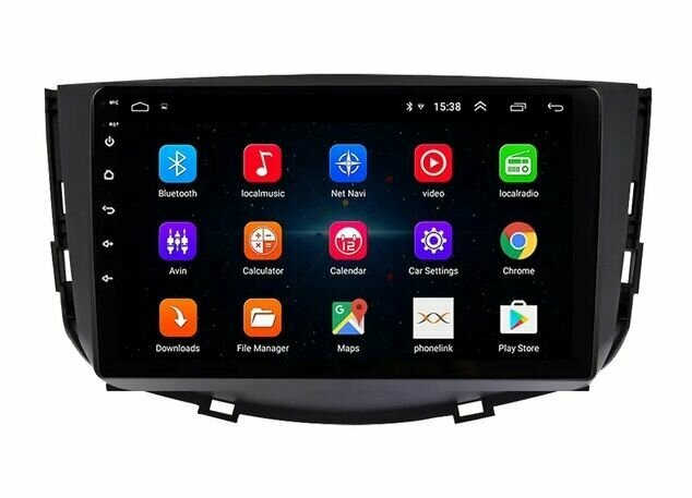 Автомагнитола с рамкой 2 din 9 дюймов для Lifan X60 2011-2016 / Android 2Gb+32Gb / GPS / Bluetooth / Wi-Fi / FM-радио