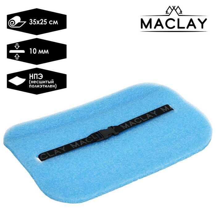 Коврик туристический Sima-land с фольгой, S 10 мм, синий (1226215)