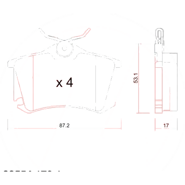 ZIMMERMANN 23554.170.1 (1001096 / 1027640 / 1027650) комплект тормозных колодок, дисковый тормоз