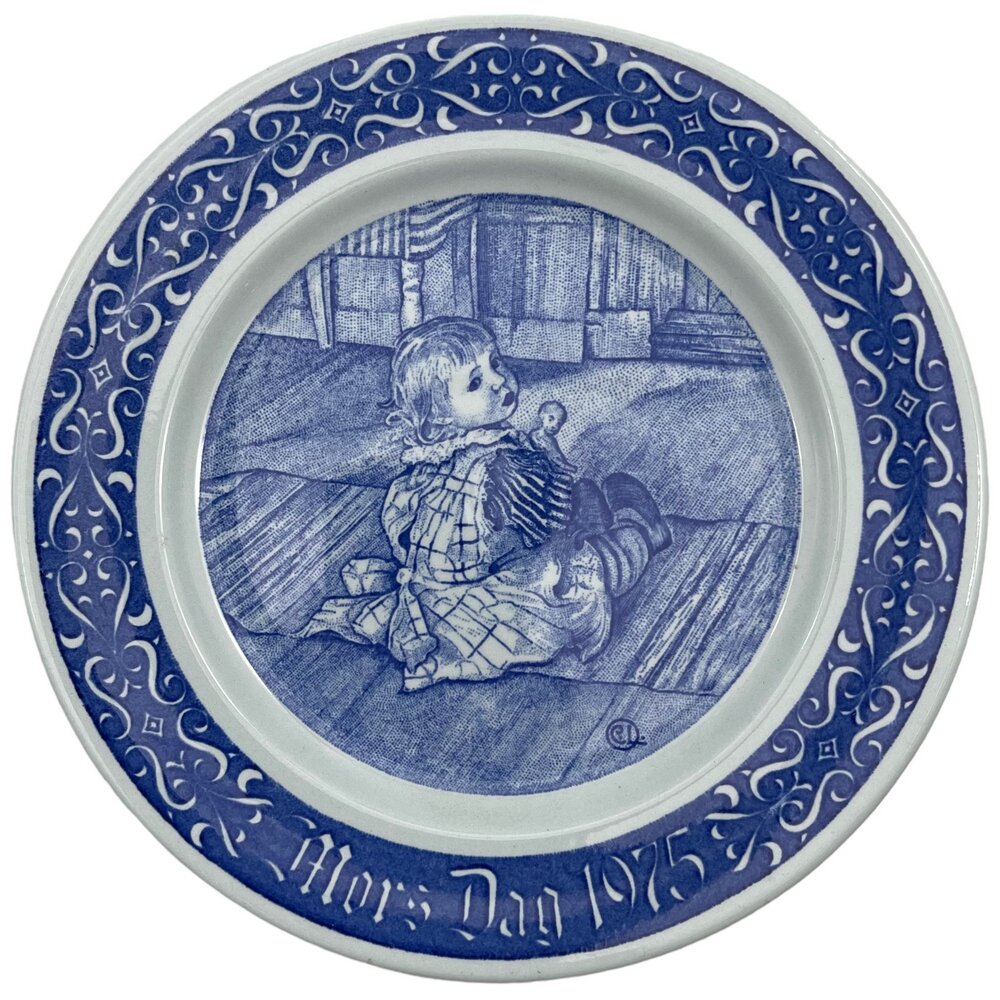 Тарелка декоративная "Мамин день", 21 см, фарфор, 1975 г, Rörstrand, Швеция