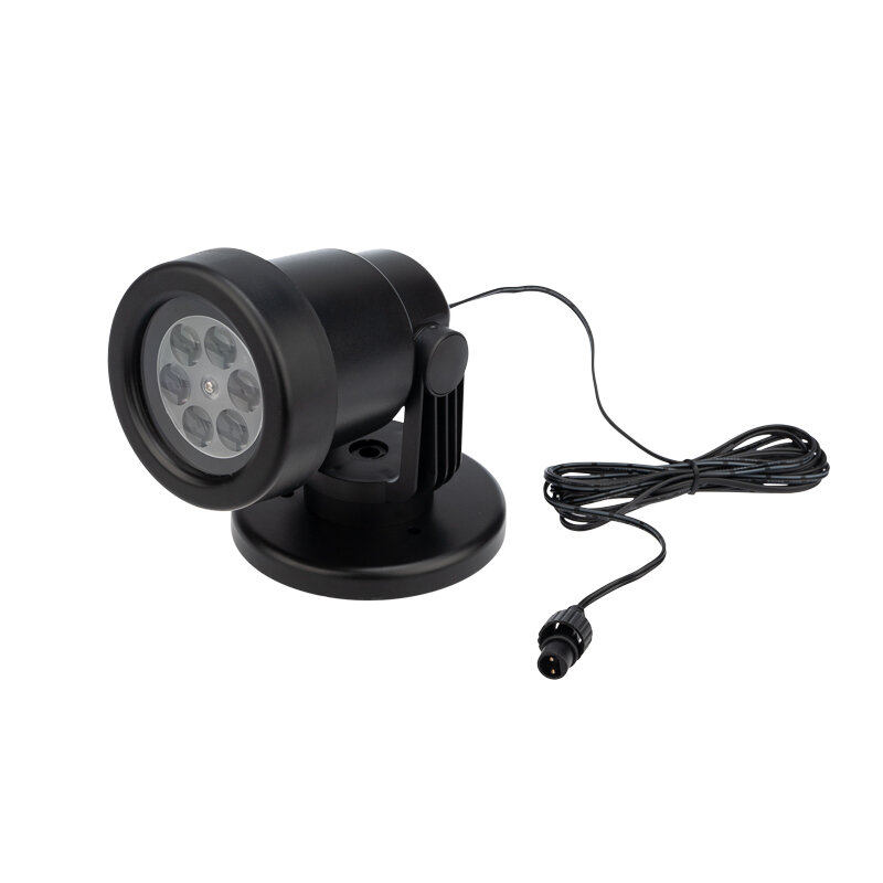 Декоративный LED-проектор Neon-Night, рисунок - Звезды, мощность 5 Вт, IP44, тёплый белый, питание от сети 220В, черный.