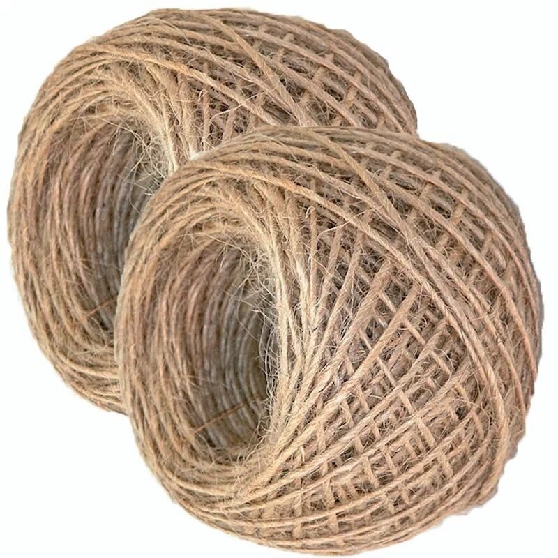 Шпагат джутовый 2-ниточный 560 текс (140 м), полированный - 2 шт