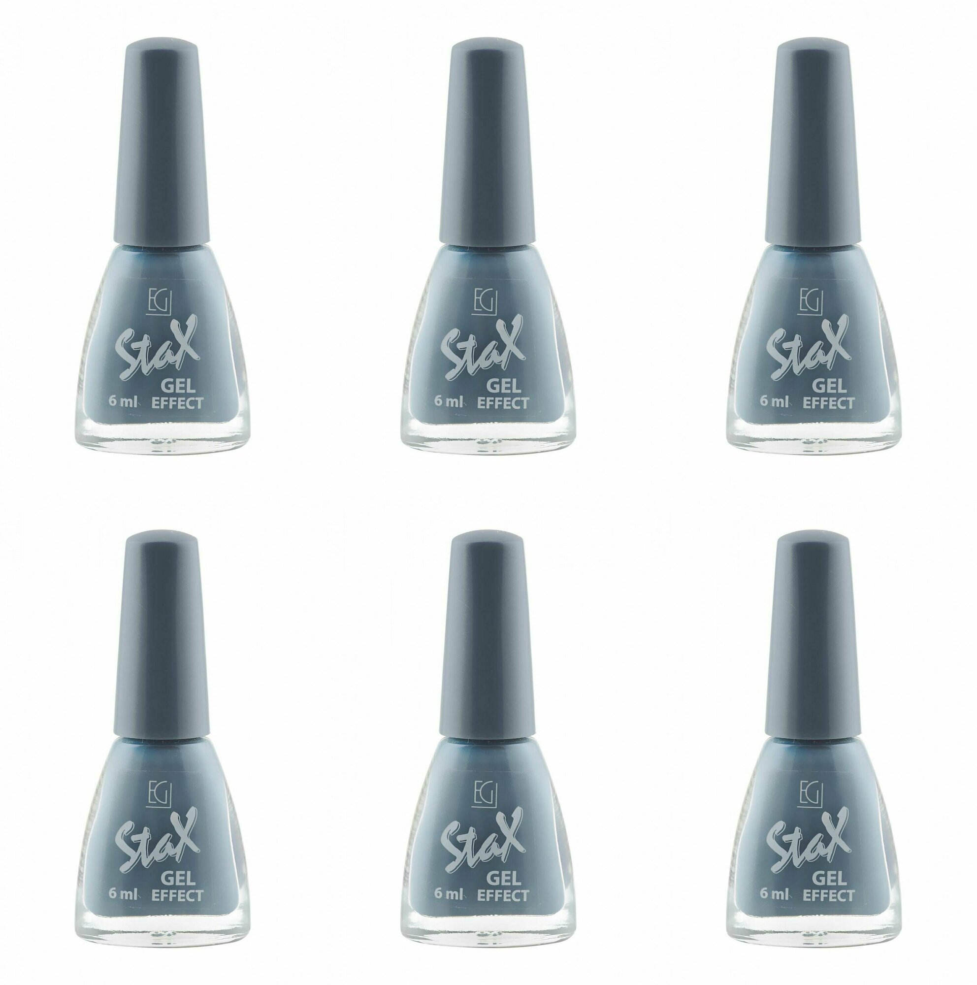 STAX Лак для ногтей GEL EFFECT тон 57 "Асфальт", 6 шт