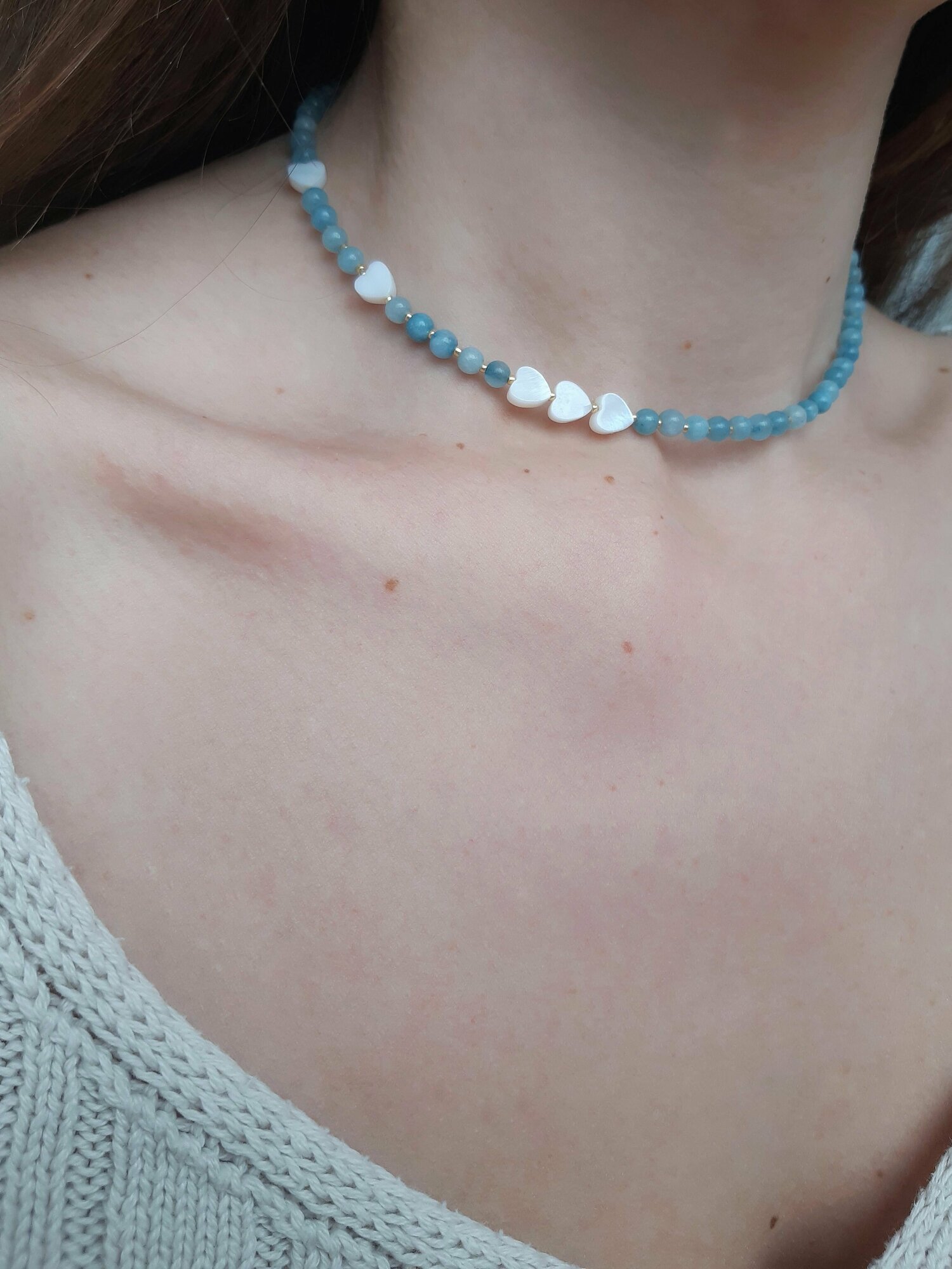 Чокер, жадеит