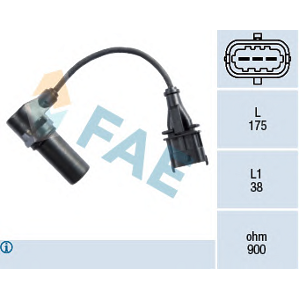 FAE 79222 (500374763) датчик положения коленвала fiat
