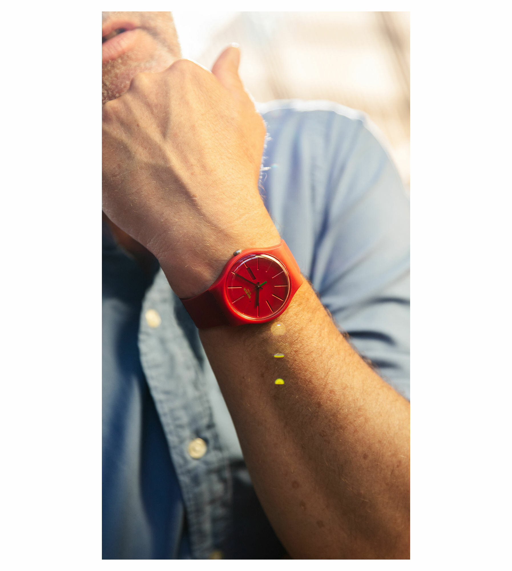 Наручные часы Swatch, красный — фото 1