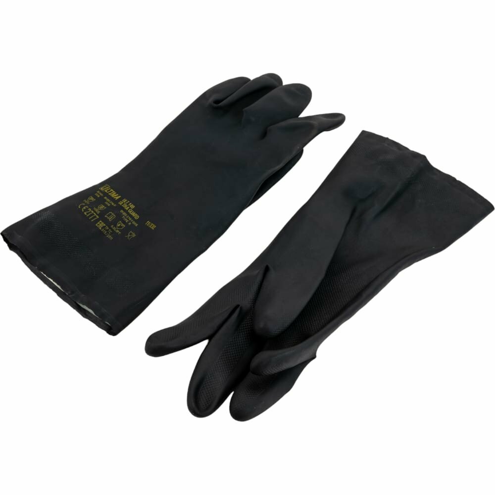 Латексные перчатки ULTIMA ULTRA GUARD, ULT140, р.11/XXL, бесшовные, текстурированное покрытие, хлопковое напыление