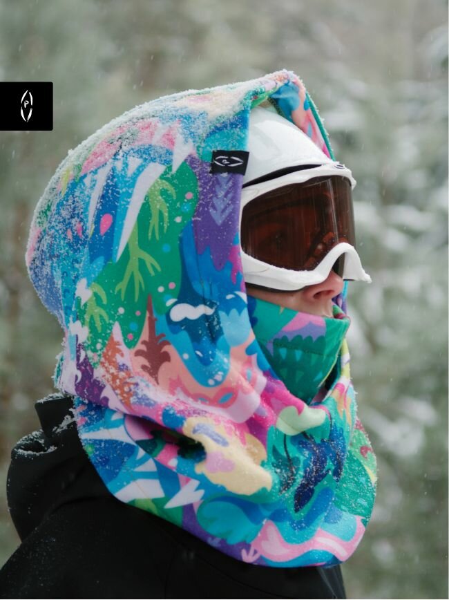 Балаклава poncho_id Базовая коллекция для взрослых и детей, размер m, лес — фото 1
