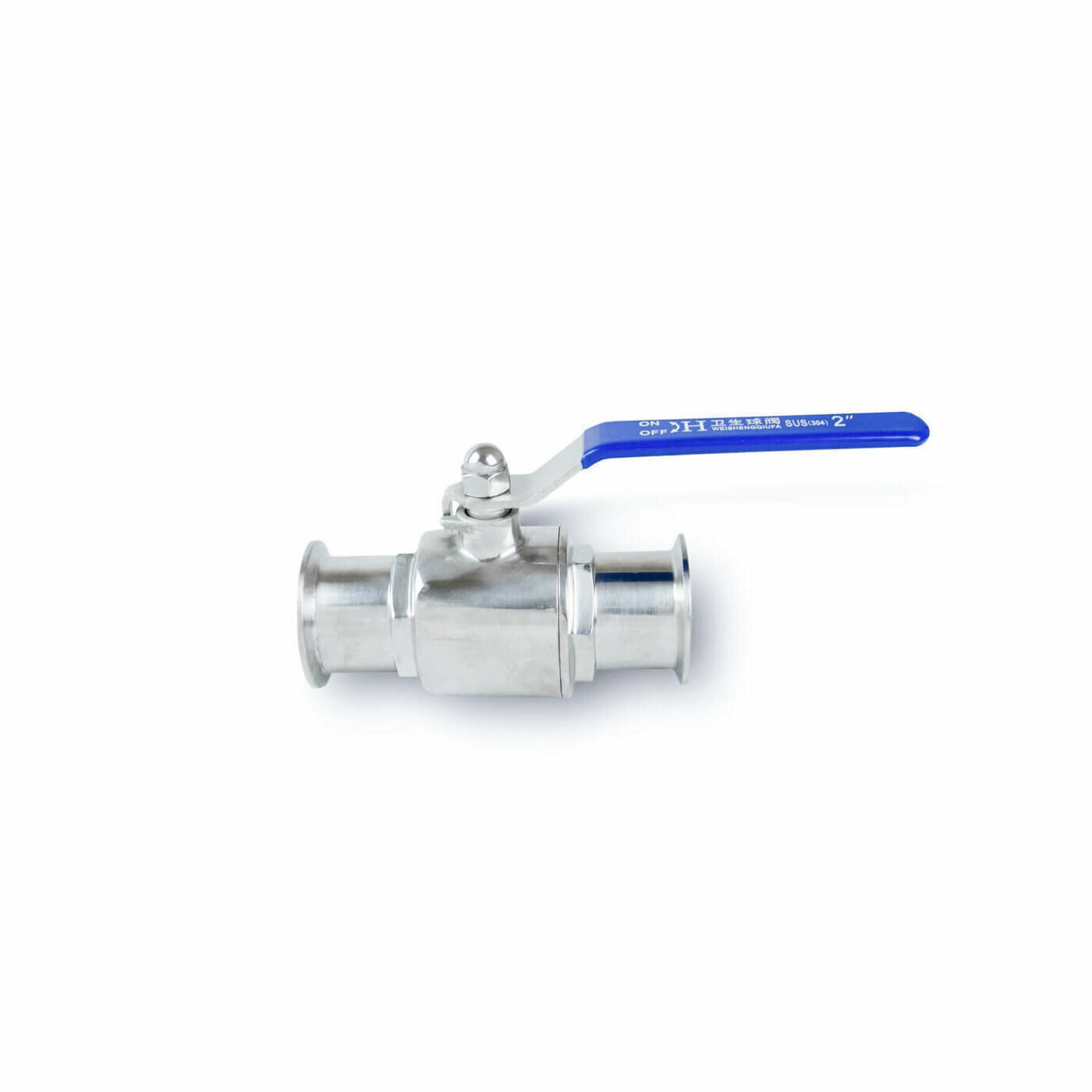 Кран шаровой на кламп 2 дюйма, нержавеющая сталь AISI304