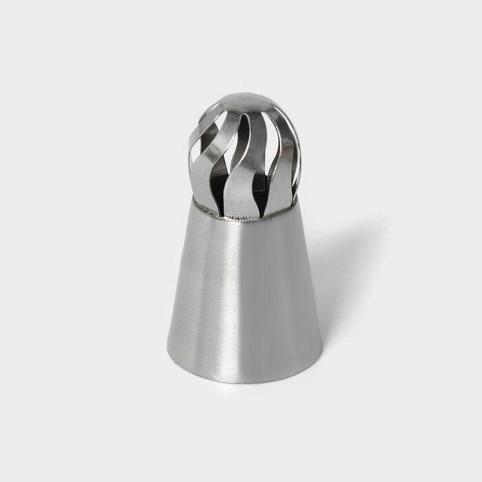 Насадка кондитерская «Сфера. Прорези изогнутые», d=3 см, выход 2,3 см, нержавеющая сталь, 2815570