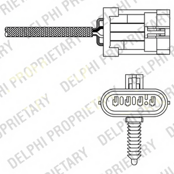 DELPHI ES20135-12B1 (19209818 / 25177596 / 25327985) лямбда-зонд\ Opel (Опель) Astra (Астра) g / vectra b / Zafira (Зафира)