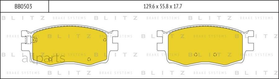 BLITZ BB0503 Колодки тормозные дисковые передние