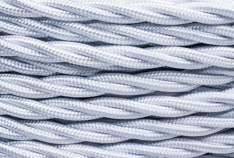 BIRONI Витой провод 3*0,75, цвет белый глянец, 50м