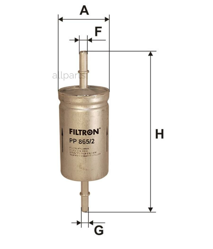 FILTRON PP865/2 Фильтр топливный FORD: FOCUS I (DAW, DBW) 140 98-04 160 98-04 180 98-04 200 98-04 200 02-04 140 98-99, FOCUS I Turnier (DNW) 140 99-04 160 99-04 180 99-04 200 99-04,
