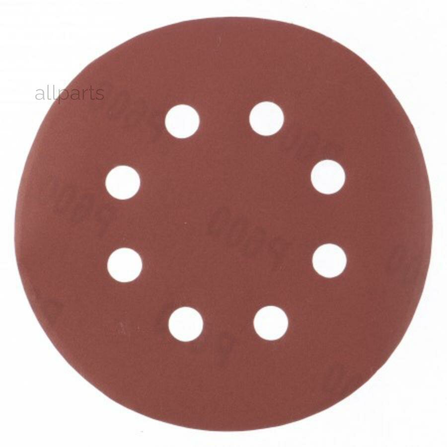 MATRIX 73812 Круг абразивный на ворсовой подложке под "липучку", перфорированный, P 280, 125 мм, 5 шт MATRIX 73812