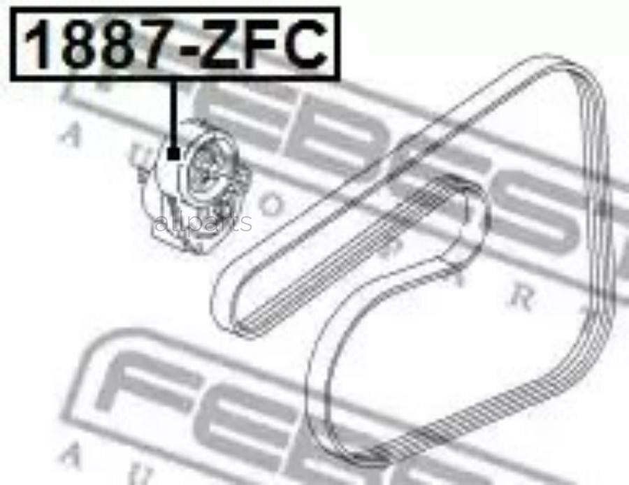 FEBEST 1887-ZFC ролик натяжной OPEL ASTRA-H - ALL YEARS [GMIO]
