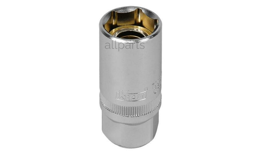 KRAFT KT 700802 Головка торцевая 1/2"Dr глубокая свечная