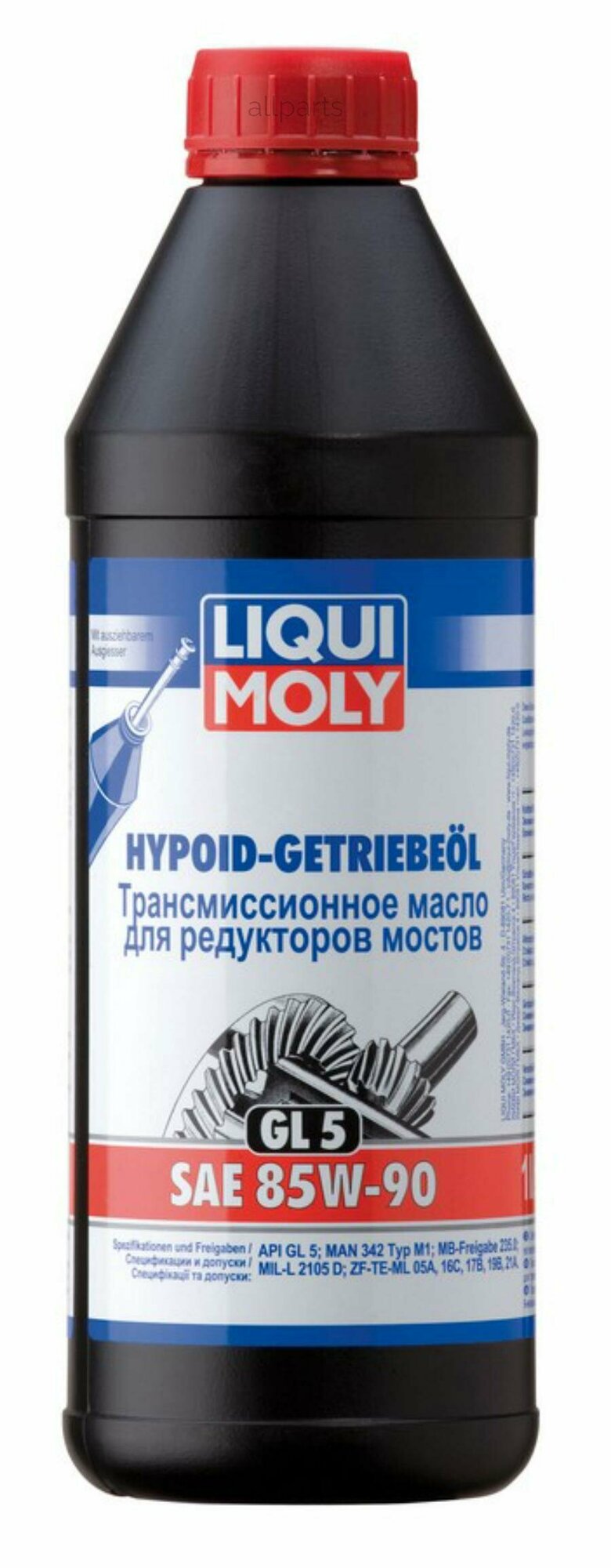 LIQUI MOLY 1956 Масло трансмиссионное LIQUI MOLY Hypoid-Getriebeoil GL-5 85W-90 1 л 1956 / 1035 / 8968