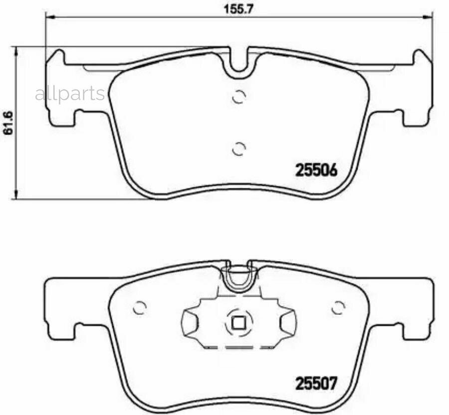 BREMBO P06070 Колодки BMW 4 GRAN COUPE F36 03/14=>
