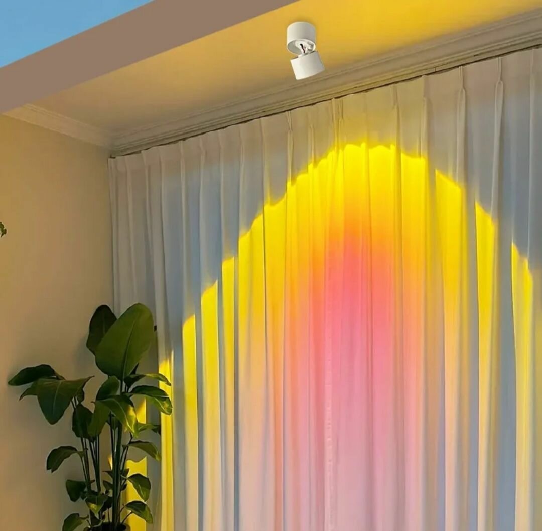 Светильник настенный потолочный светодиодный бра LedSwet 7519 LED 10Вт черный 360 градусов